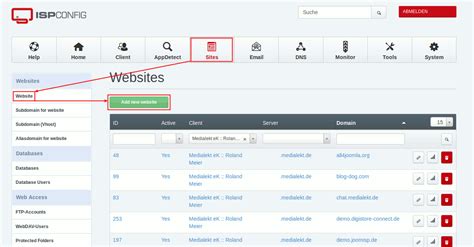 Medialekt Create New Websites Domains In ISPConfig