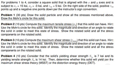 Solved For Problems To Consider A Square Solid That Is Chegg Com