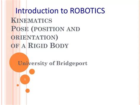 PPT Kinematics Pose Position And Orientation Of A Rigid Body PowerPoint Presentation ID