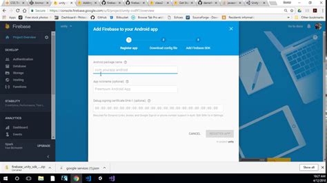 Firebase Authentication And Database Setup For Unity Part 1 Youtube