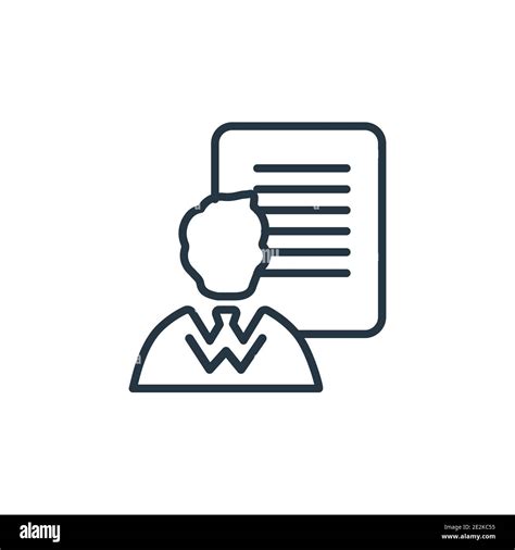 agent script outline vector icon thin line black agent script icon