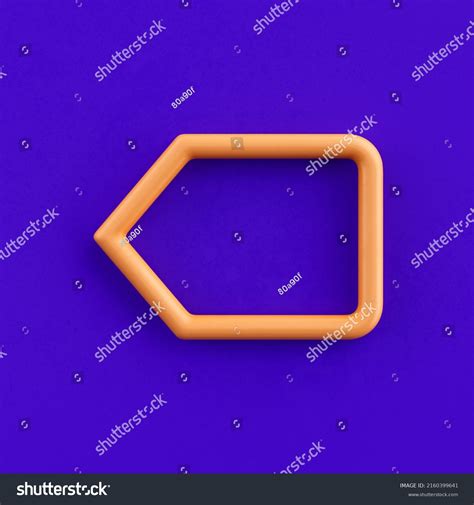 D Icon Delete Key Outline Yellow Stock Illustration Shutterstock