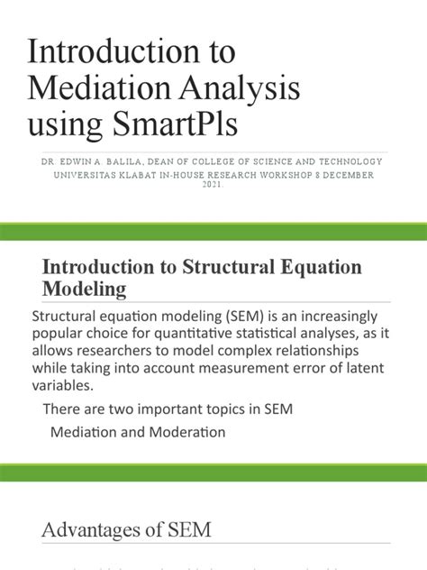 Intro To Mediation And Moderation Analysis In Smart Pls1 Pdf
