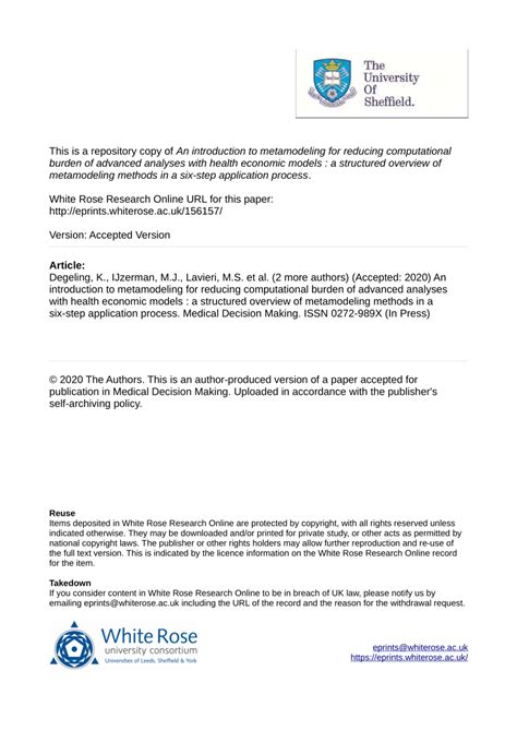 Pdf An Introduction To Metamodeling For Reducing Computational Burden Of Advanced Analyses