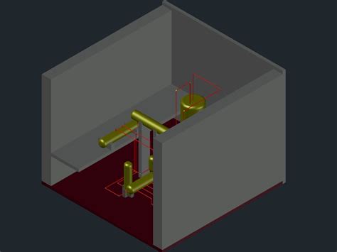 Cuarto De Maquinas 3d En Dwg 27278 Kb Librería Cad