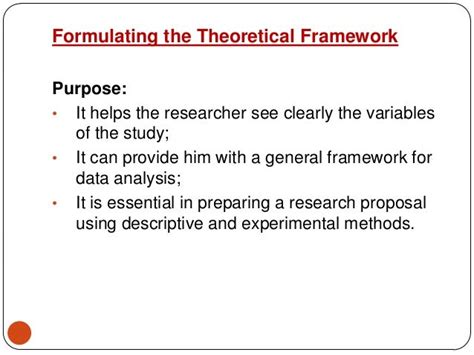 theoretical and framework