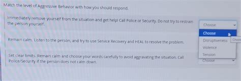 Match Level Aggressive Behavior With You Respond Immediately Remove