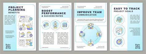 Project Planning Benefits Blue Gradient Brochure Template Leaflet