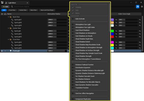 Using The Light Mixer In Unreal Engine Unreal Engine 54