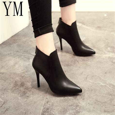 Patent Leather Pu Pointed Toe High Heel Boots Shoe Vicedeal