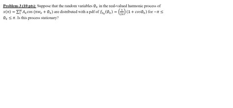 Solved Problem Pts Suppose That The Random Variables Chegg