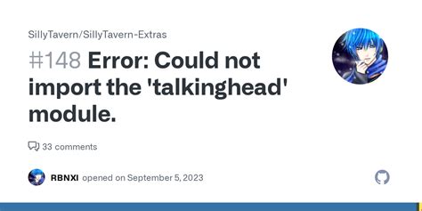 error could not import the talkinghead module · issue 148