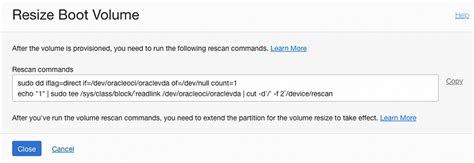 how to extend a boot volume in oci linux instance zivo nix blog