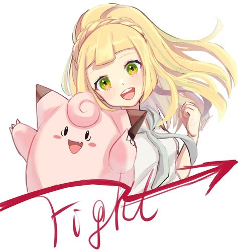 lillie and clefairy (pokemon and 2 more) drawn by uyumaru_art | Danbooru