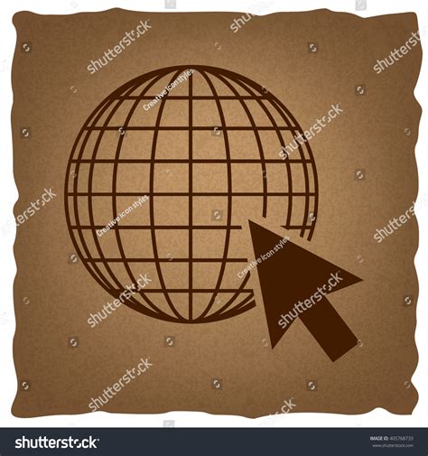 Earth Globe Cursor Stock Vector Royalty Free 405768733