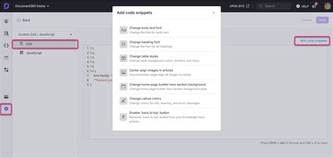 custom css and javascript