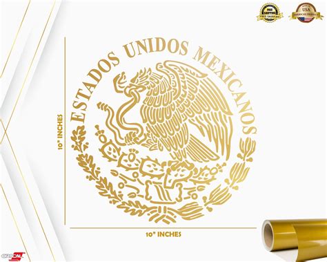 Estados Unidos Mexicanos Sticker Decal Mexican Eagle Flag Escudo De