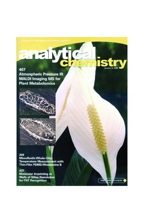 Pdf Atmospheric Pressure Infrared Maldi Imaging Mass Spectrometry For Plant Metabolomics