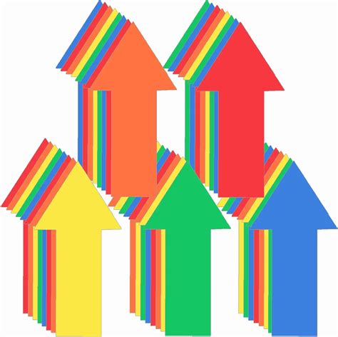 40 قطعه برچسب فلش 8 اینچی ، علامت فلش جهت دار قابل جابجایی فلش فلش قابل