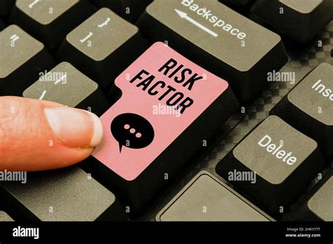 Writing Displaying Text Risk Factor Business Concept Characteristic
