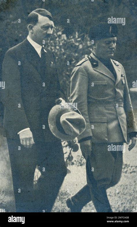 German Dictator Adolf Hitler And Italian Dictator Benito Mussolini In