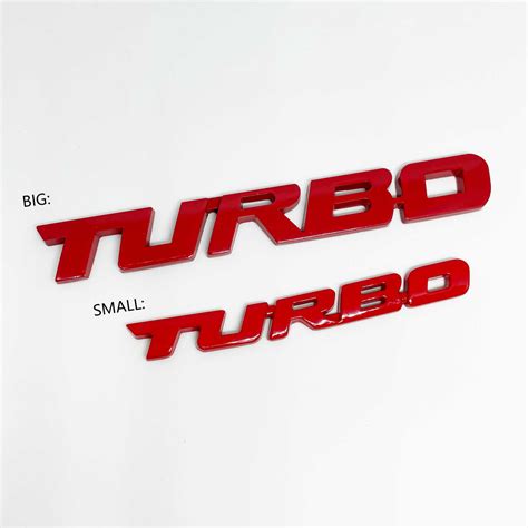 Turbo Metal Car Badge Badgeslide