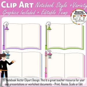 Notebook Clipart Notebook Vector Clipart Text Frame Notebook Teacher