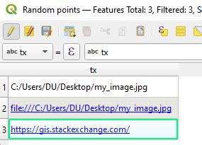 Attribute Table Creating A Hyperlink In QGIS Doesn T Work Geographic Information Systems