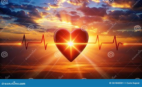 Silhouette Heart With Ekg Pulse Line A Powerful Visual Representation Of Cardiovascular Health