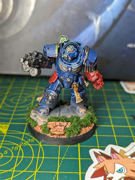 Slowly Dabbing Into Crimson Fists Heres My Finished Terminator