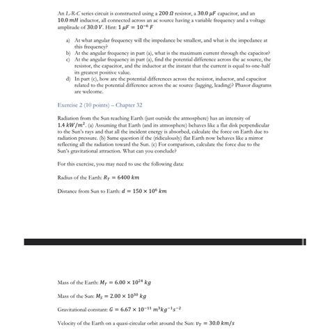 Solved An L R C series circuit is constructed using a 200Ω Chegg com