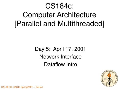Ppt Cs184c Computer Architecture Parallel And Multithreaded Powerpoint Presentation Id