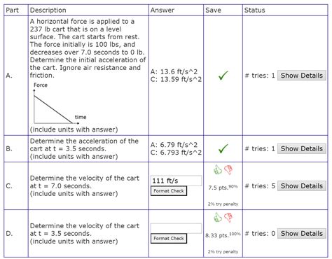 solved begin{tabular}{ l l l l l } hline part and