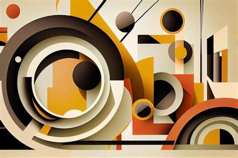 Абстрактный фон баухаус минимальный геометрический стиль с геометрическими фигурами и формами