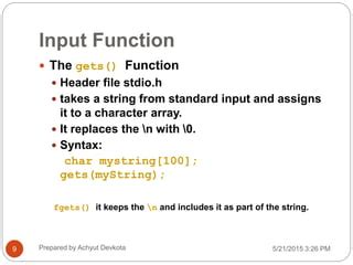 C Programming String PPT
