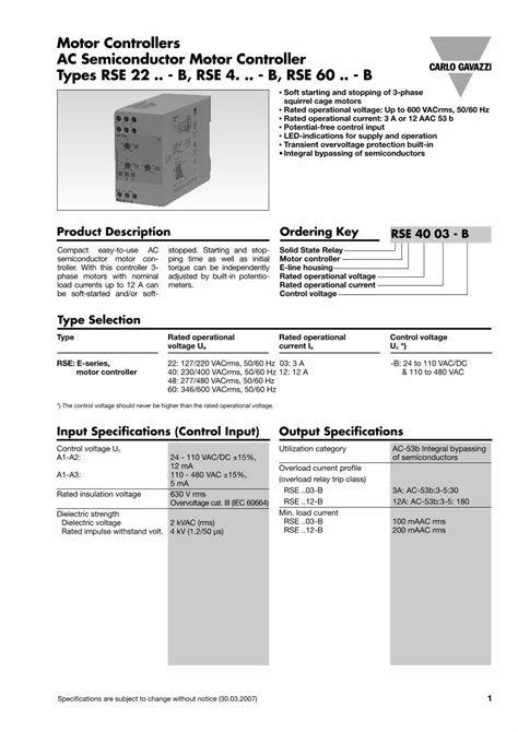 Pdf Motor Controllers Ac Semiconductor Motor Semiconductor Data This