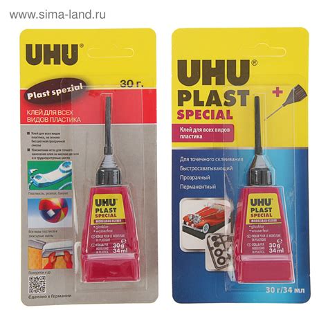 Клей Универсальный UHU Plast spezial 30 г для пластиков, наконечник-и ...