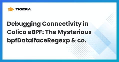 Debugging Connectivity In Calico Ebpf The Mysterious