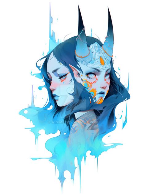 Open Beautiful Demon Girl Portrait Adoptable By A1nime On Deviantart