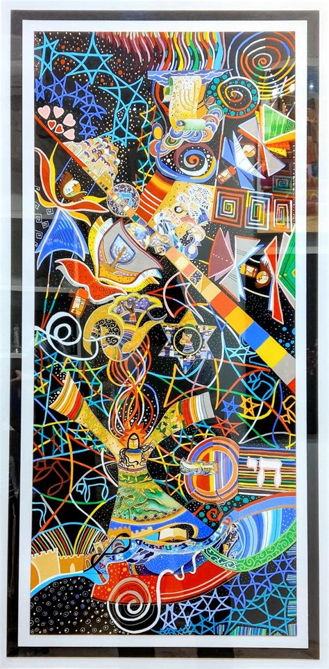 Original Kabbalah King David Painting By Raphael Abecassis