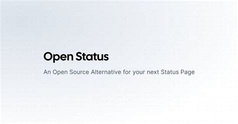 openstatus an open source alternative to atlassian status page r