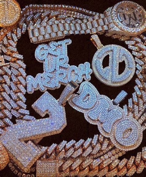 Gucci Mane Ice Daddy Chain Icy Chains Aesthetic Luxury Iced Out Gold