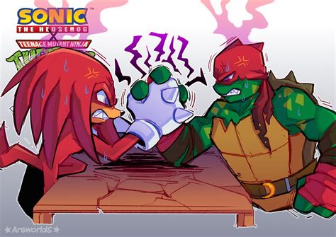 Arsworlds Knuckles The Echidna Raphael Tmnt Sonic Series Teenage Mutant Ninja Turtles