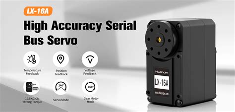 Hiwonder Lx 16a Full Metal Gear Serial Bus Servo With Real Time Feedba