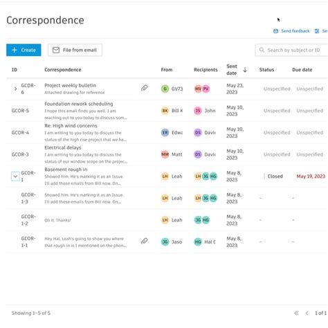 Construction Correspondence Software Autodesk Construction Cloud