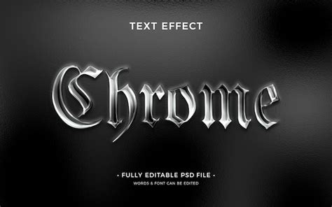 Premium Psd Chrome Text Effect