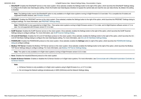 Cognex In Sight Network Settingspdf