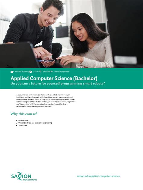 Saxion Applied Computer Science Voltijd Pdf Embedded System Computer Science