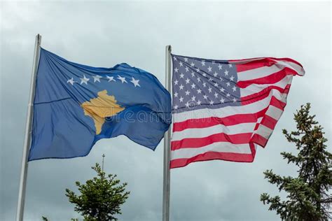 Flag Of Internationally Unrecognized Fake Countries Kosovo And Usa
