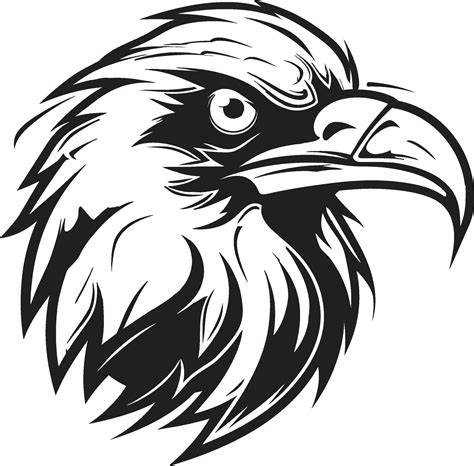 Abstract Raven Vector Insignia Sleek Raven Symbolic Crest 33076719